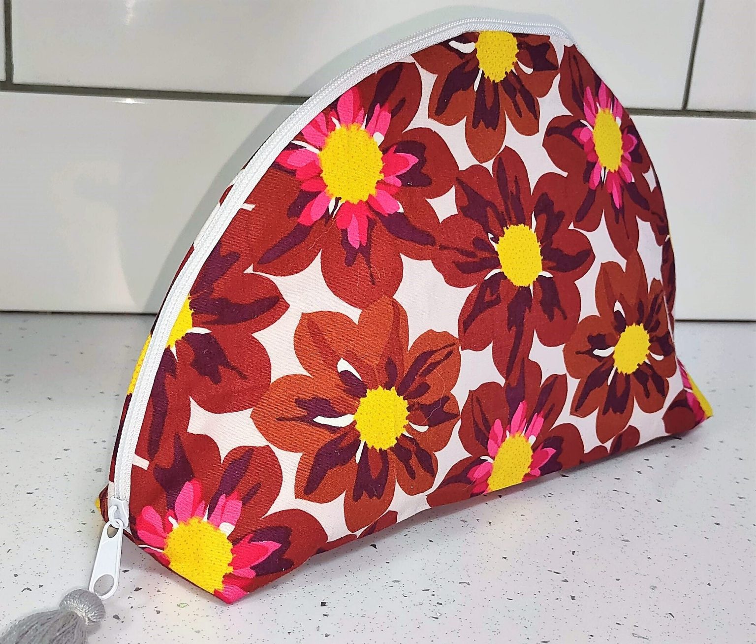 Stylish Set of 2 Super Half Moon Cosmetics Bags: Organize and Travel in ...